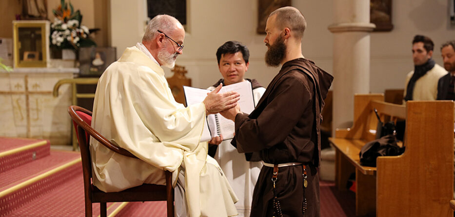 Stephen Noone makes first profession as a Capuchin Franciscan friar ...